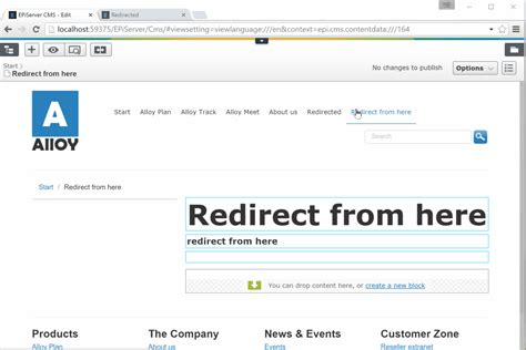 redirect based on episerver visitor group