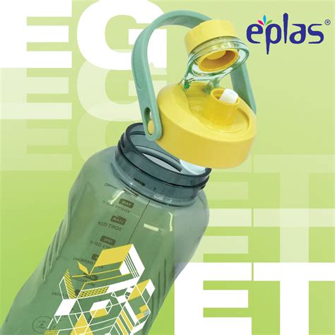 Eplas Heavy Duty 2000 2500ml Sport Drinking Bottle With Straw And Handle Botol Air Eget 2000bpa