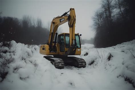 Premium Ai Image Snow Plow Doing Snow Removal After A Blizzard Neural