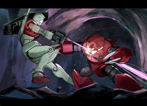 Gm And Zgok Char Custom Gundam And 1 More Drawn By Sadamatsu