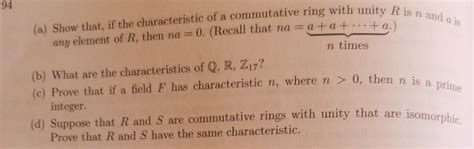 solved let r be a commutative ring with unity suppose that