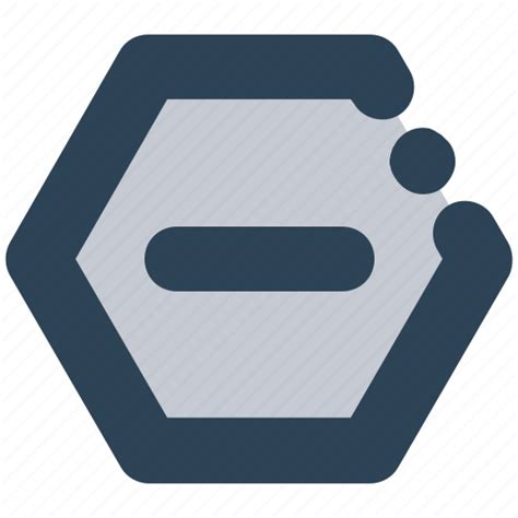 Hexagon Minimize Minus Remove Sign Icon Download On Iconfinder
