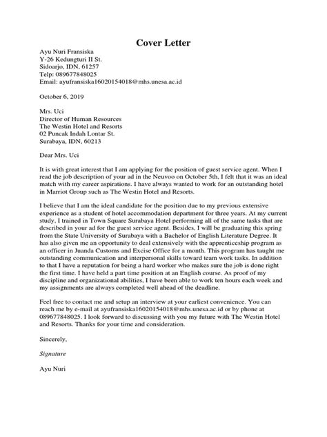 Cover Letter Signature Pdf