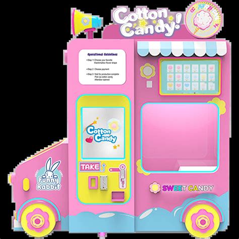 High Quality Automatic Cotton Candy Vending Machine For Sale Newfuns