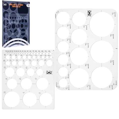Mr Pen Circle Template 2 Pcs Large And Small Size Circle Stencil Circle Ruler Circle Templates