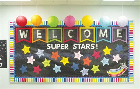 Welcome Super Stars Classroom Bulletin Board With Galaxy Design