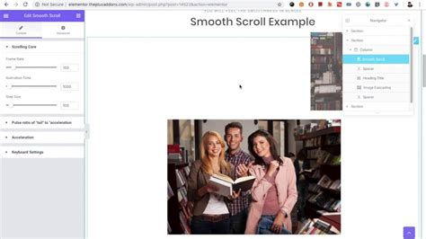 Tutorial How To Setup Smooth Scroll Animation Using Widget Of The