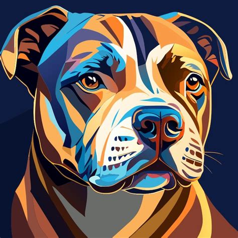Premium Vector Pitbull Dog Vector Illustration