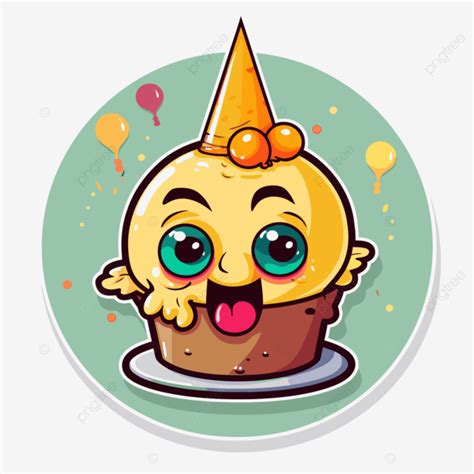 귀여운 만화 파티 모자 컵케익 아이콘 클립 아트 벡터 만화 생일 무료 절연 스티커 디자인 상표 Png 일러스트 및 벡터 에 대한 무료 다운로드 Pngtree