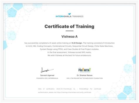 Vishwaa A On Linkedin Internship Vlsidesign Circuitdesign