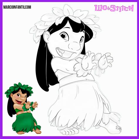 Lilo And Stitch Dibujos Para Colorear Imprimibles Gratis