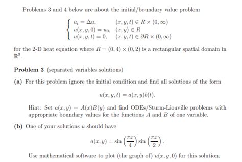 solved problems 3 and 4 below are about the initial boundary