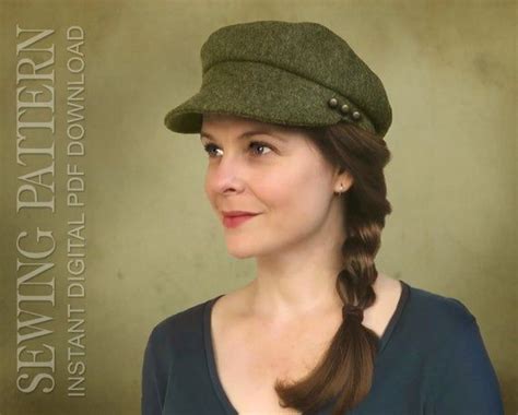 Digital Sewing Pattern Hyatt Captains Cap Pilot Skipper Greek