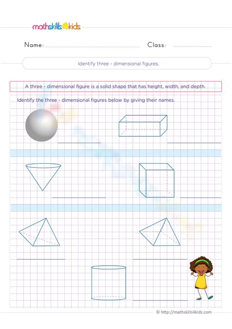 Three Dimensional Figures Worksheet