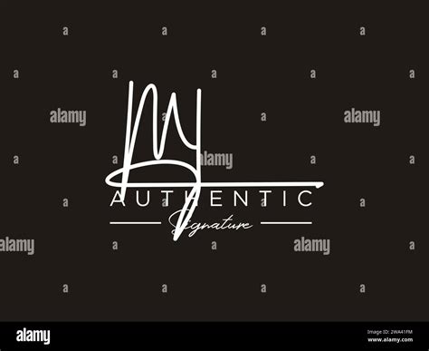 ML Signature Logo Template Vector Stock Vector Image Art Alamy