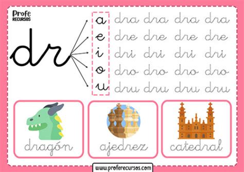 Sílabas Trabadas Con Dr Dra Dre Dri Dro Dru Palabras Con Dr