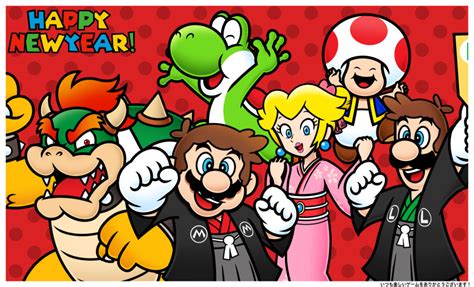 Bowser Luigi Mario Princess Peach Toad Mario Yoshi Mario