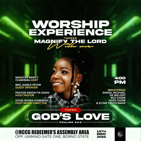 Worship Experience Program Flyer Borno Music Director Guest Speakers