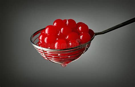 Red Jelly Balls For Making Bubble Tea Stock Image Image Of Soft