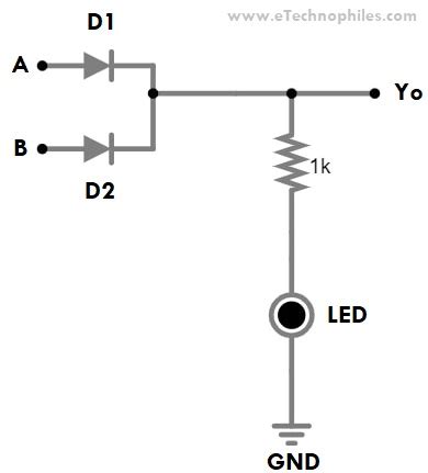 How To Make An OR Gate Using Diodes On Breadboard