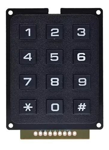Teclado Matricial 4x3 Karet Rígido 12 Teclas Para Arduino