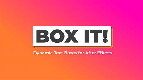 【ae脚本】自适应底栏边框文字标题动画 box it v1 3 1 使用教程