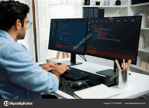 Smart Developer Working Software Development Coding Creating