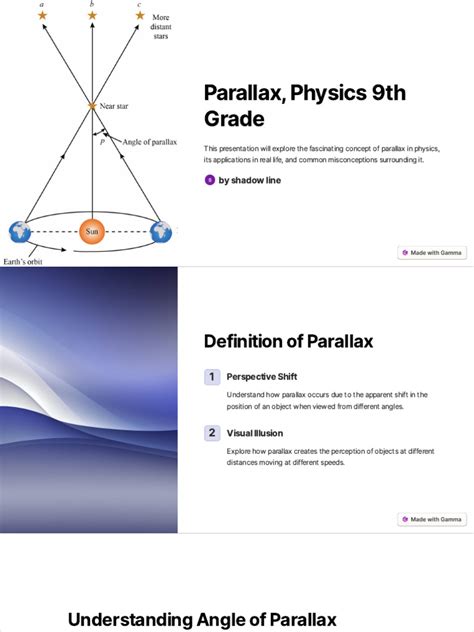 Parallax Physics 9th Grade Pdf