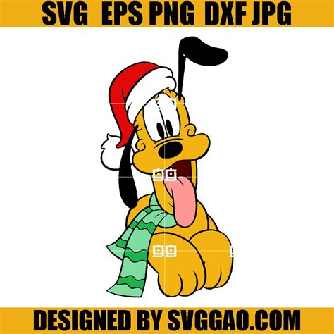 Pluto Santa Svg Christmas Disney Svg Cute Pluto Svg Svggao