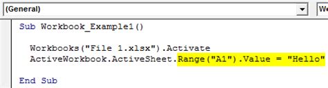 VBA Workbook Examples To Use Excel VBA Workbook Object