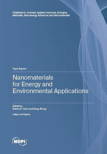 Nanomaterials For Energy And Environmental Applications Mdpi Books