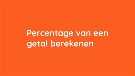 Verschil In Procenten Berekenen Rekenappnl