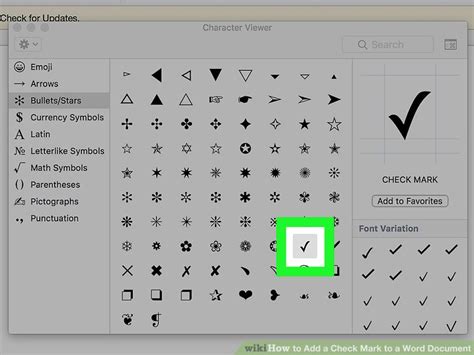 Ways To Add A Check Mark To A Word Document WikiHow