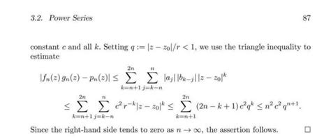 Sequences And Series Stuck On Deriving Cauchy Product Mathematics