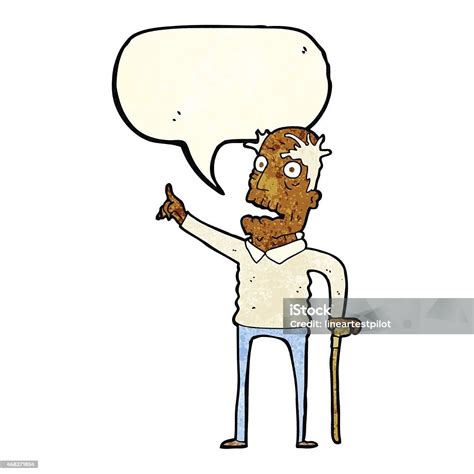 말풍선이 있는 올드맨 지팡이 말풍선을 2015년에 대한 스톡 벡터 아트 및 기타 이미지 2015년 가지 식물 부위 걷기 Istock