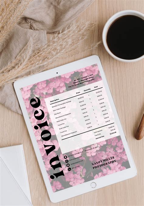 Invoice Template Editable Invoice Invoice Printable Invoice Service Invoice Etsy