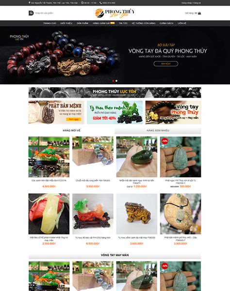 Mẫu Website Bán đồ Phong Thủy Kho Giao Diện Wordpresss Dựng Sẵn