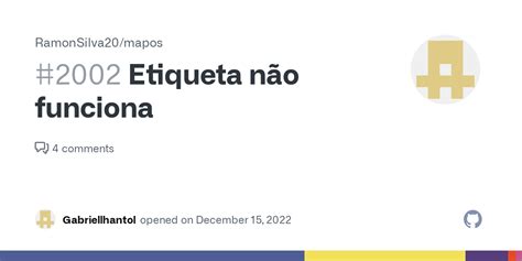 Etiqueta não funciona Issue RamonSilva mapos GitHub