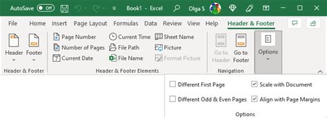 Adding A Header And Footer To The Worksheet Microsoft Excel 365
