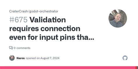 Validation Requires Connection Even For Input Pins That Have Nullable