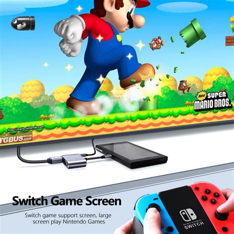 Benosem Usb C Hub Hdml K Extensor Splitter Type C To Hdmi Vga Adapter Extension Nintendo