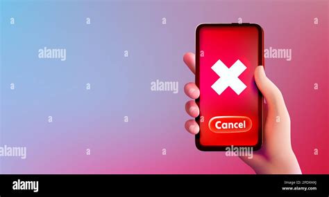 Button To Confirm The Cancel In The Phone The Hand Holds The Device