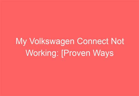 Volkswagen Bluetooth Audio Not Working [fixed] Volkswagenbuddy