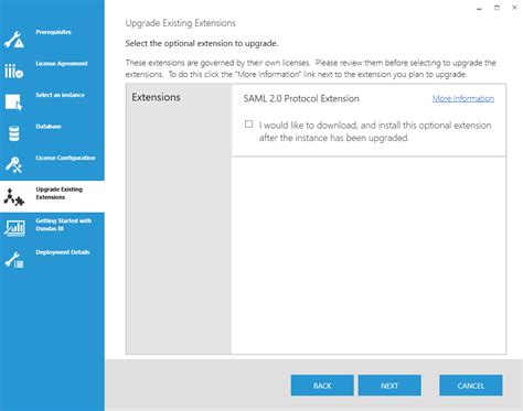 upgrade an instance installation documentation learning