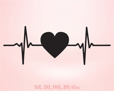 Heart Beat Svg Heartbeat Svg Valentines Svg Lifeline Svg Etsy