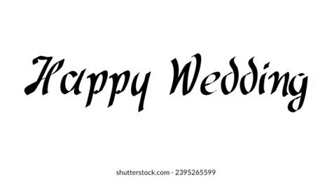 Happy Wedding Logo Type Happy Weeding Stock Vector Royalty Free