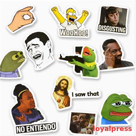Meme Reaction Stickers Etsy
