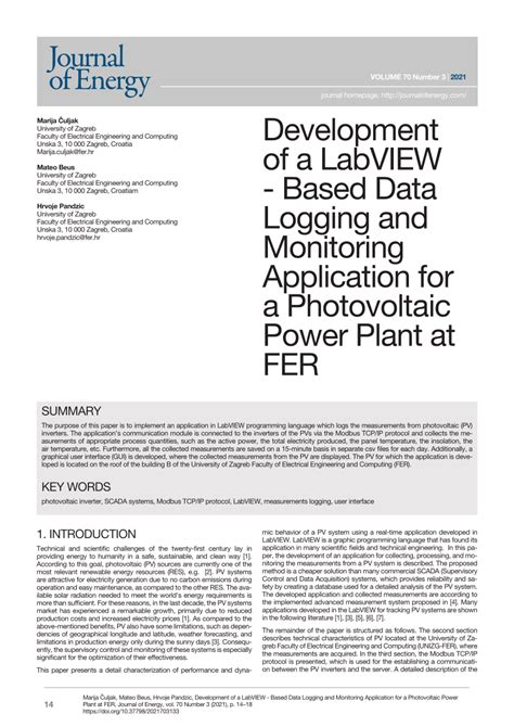 pdf development of a labview based data logging and monitoring