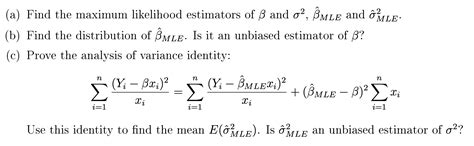Solved Consider A Linear Regression Model With No Chegg