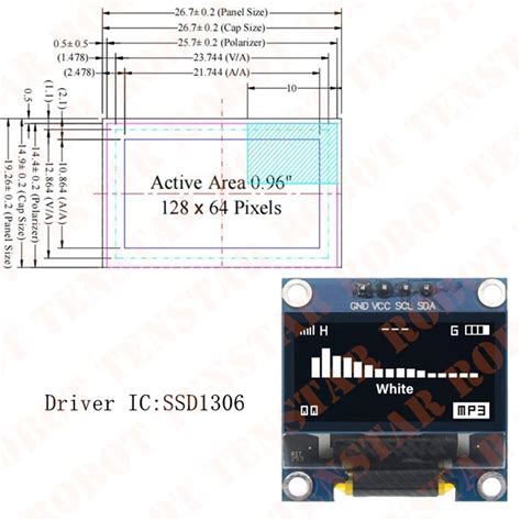 Oled Display In 128x64 Ssd1306 I2c 50 Off
